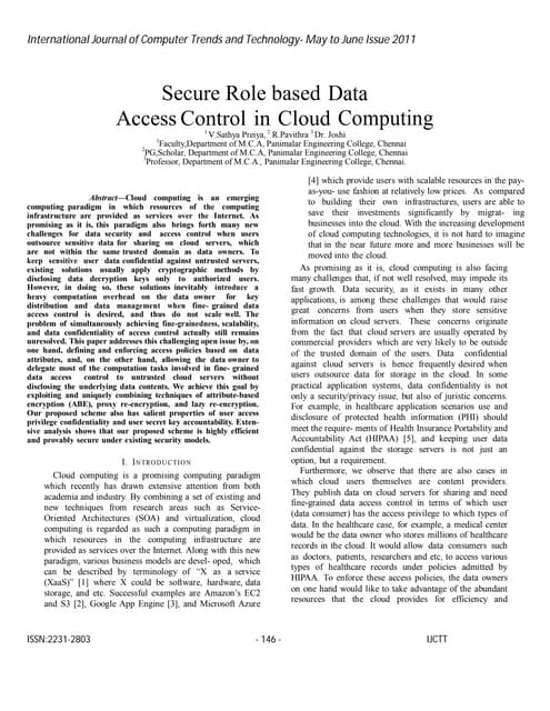 Ieeepro Techno Solutions 2011 Ieee Java Project Secure Role Based Data Pdf 8097