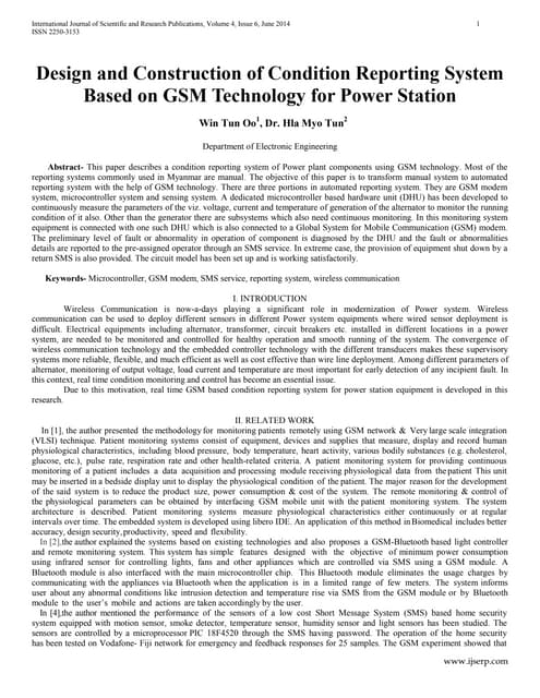 GSM Based Transformer Fault Monitoring System | PDF