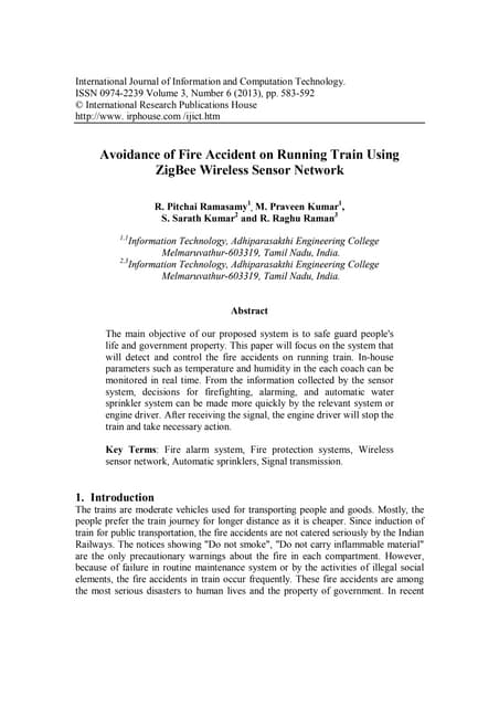 Ieeepro techno solutions ieee embedded project zigbee wsn - train | PDF Ieeepro techno solutions ieee embedded project zigbee wsn - train | PDF