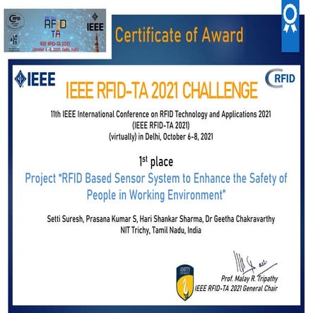 IEEE RFID-TA 2021_Challenge_Certificate_1st.pdf | Movies | Entertainment