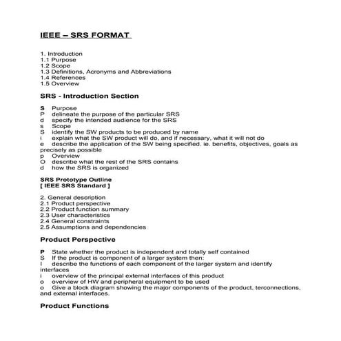 Ieee srs | PDF