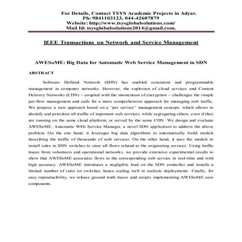 Ieee Transactions On 2018 Network And Service Management Pdf