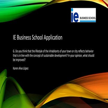 IE Application - IMBA | PPT