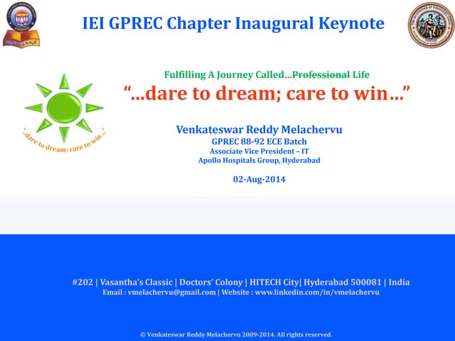 Gprec Iei Chapter Inaugural Keynote Ppt
