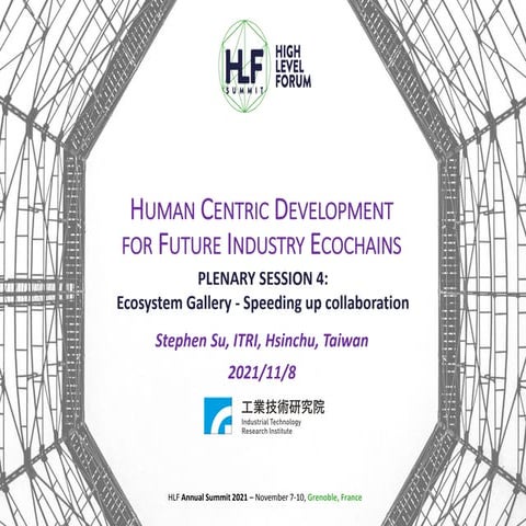 [IEK] 2021-11 Resilient Manufacturing Ecochains_ Human Centric Development for Future Industry ...