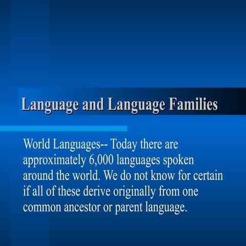 Language families | PPT