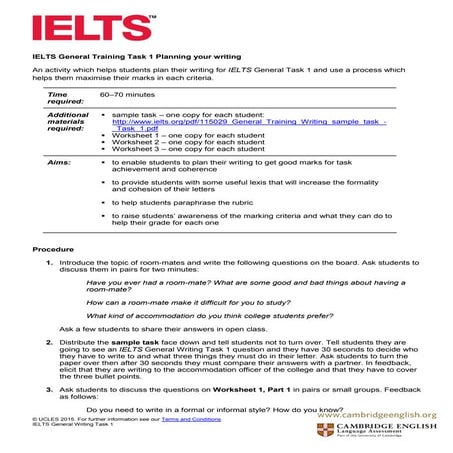 Ielts general-training-writing-task-1-planning- | PDF