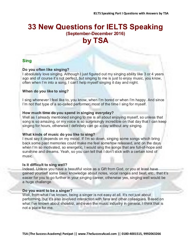 IELTS TSA Speaking Part 1 Questions With Modal Answers ielts-tsa-speaking-part-1-questions-with-modal-answers