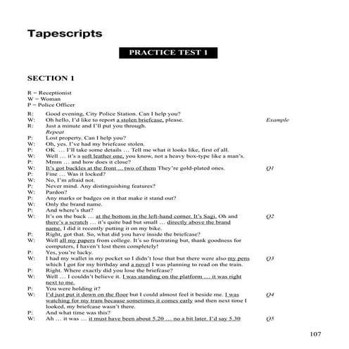 Ielts1 tapescripts | PDF