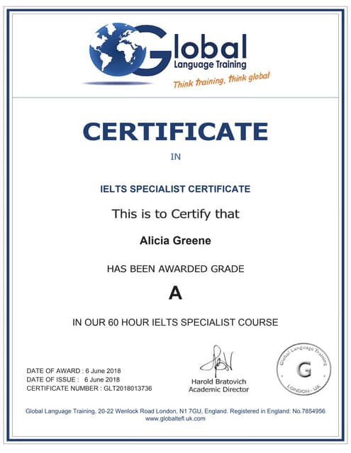 Tefl/Tesol certificate | PDF