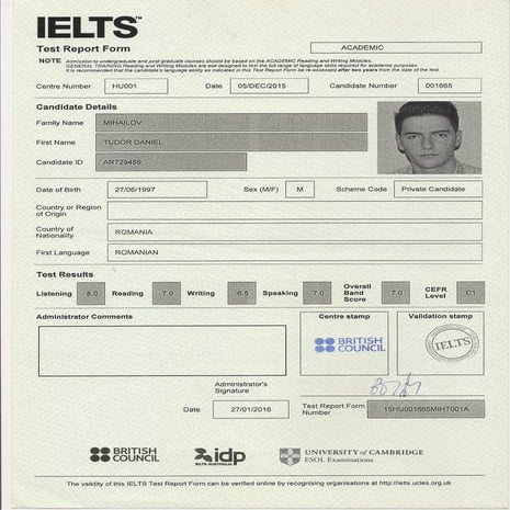IELTS Certificate | PDF