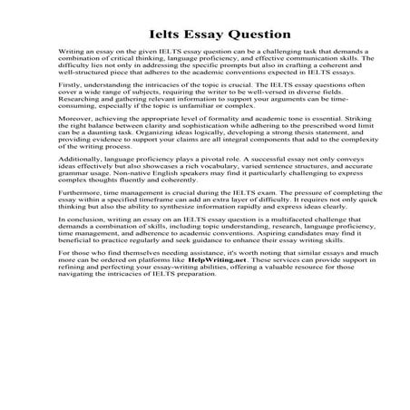 Ielts Essay Question. IELTS Agree/Disagree Essay Sample 5 - Education | PDF