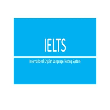 IELTS Exam outline structure for test preparation | PPTX