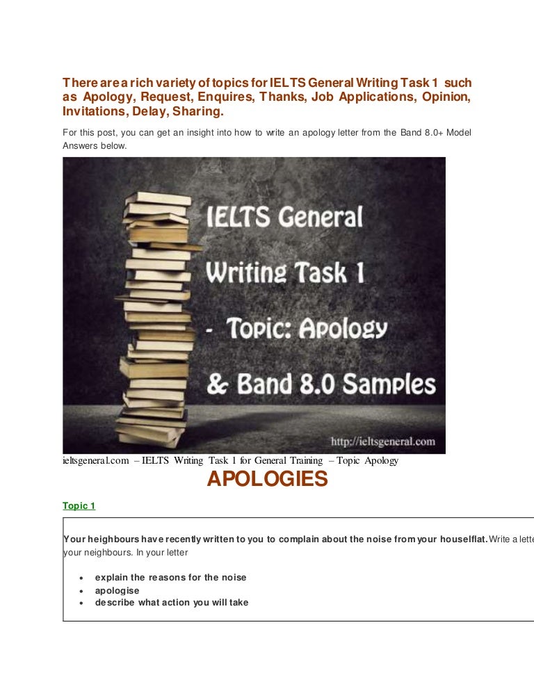 Ielts General Writing Task 1 Topic Apology ielts-general-writing-task-1-topic-apology