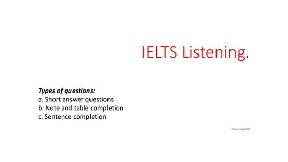 Speaking ielts presentation | PPTX