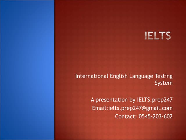 IELTS Ppt | PPTX