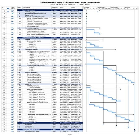 IELTS шалгалтад бэлтгэх 3 сарын төлөвлөгөө | PDF