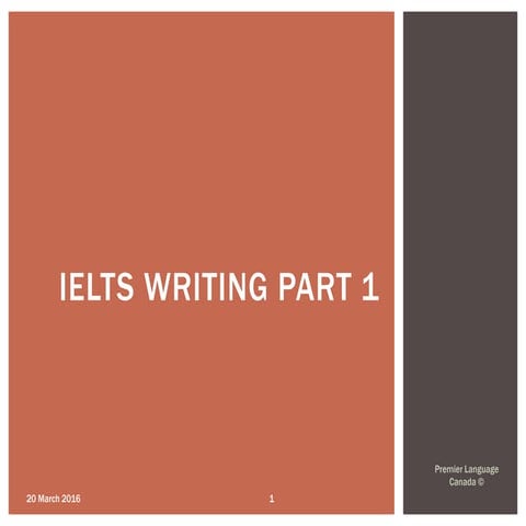 IELTS Academic Writing Part 1 | PPTX