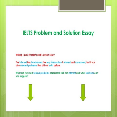 IELTS problem and solution essay | PPTX