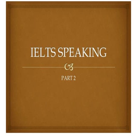 IELTS SPEAKING | PDF