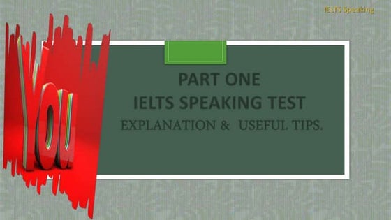 IELTS speaking test part 1 questions | PDF