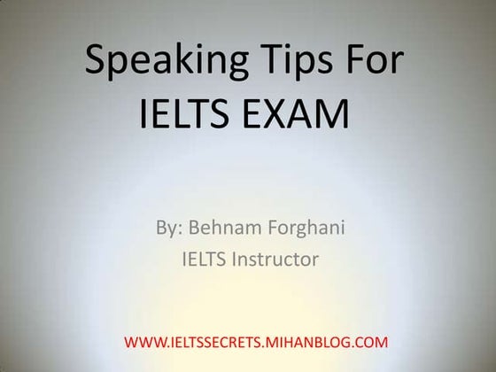 Ielts speaking test | PDF | Standardized Testing | Educational Assessment