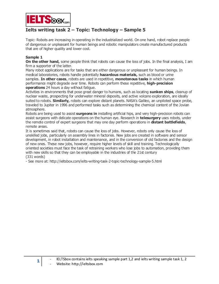 Ielts Writing Task 2 Topic Technology Sample 5 ielts-writing-task-2-topic-technology-sample-5