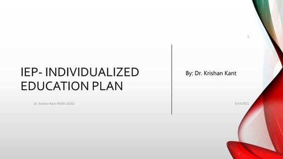 Individualized Education Plan | PPTX