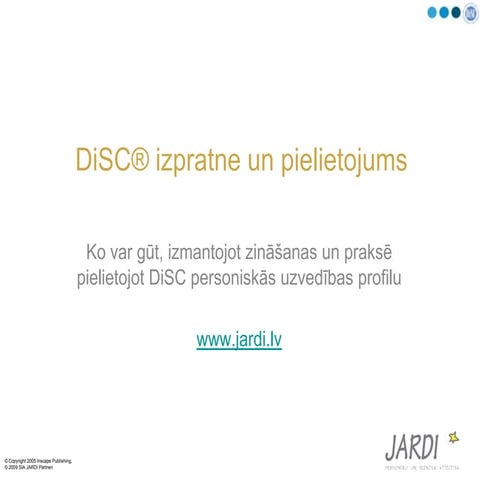 Iepazīšanās Ar DiSC® | PPTX