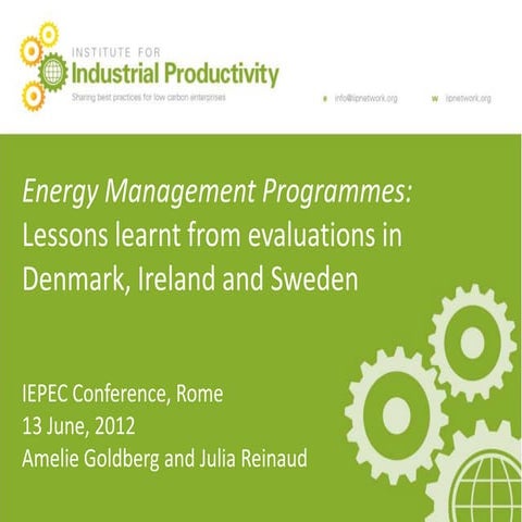 Evaluations of Energy Management Programmes in Denmark, Ireland and ...