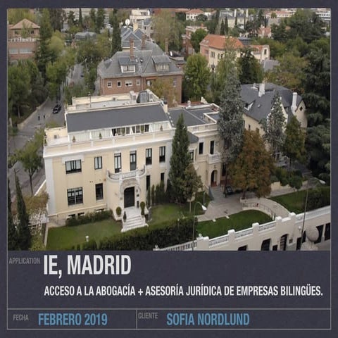 About Maria Carolina, IE university application | PDF