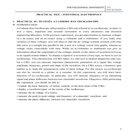 Ie practical file | DOCX | Consumer Electronics | Technology & Computing