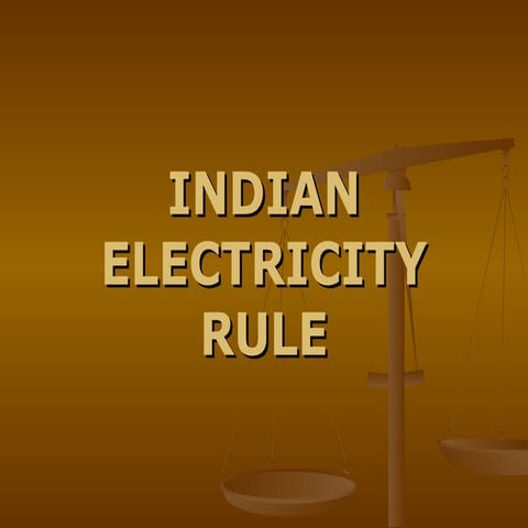 Indian electricity rules | PPT