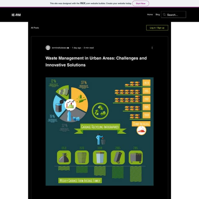 Waste Management in Urban Areas: Challenges and Innovative Solutions | PDF