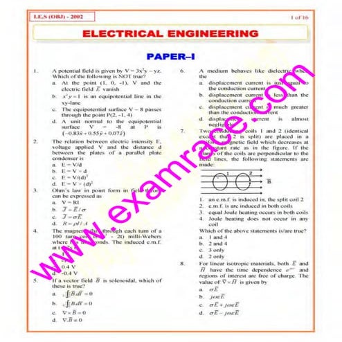Ies electrical-engineering-paper-1-2002 | PDF