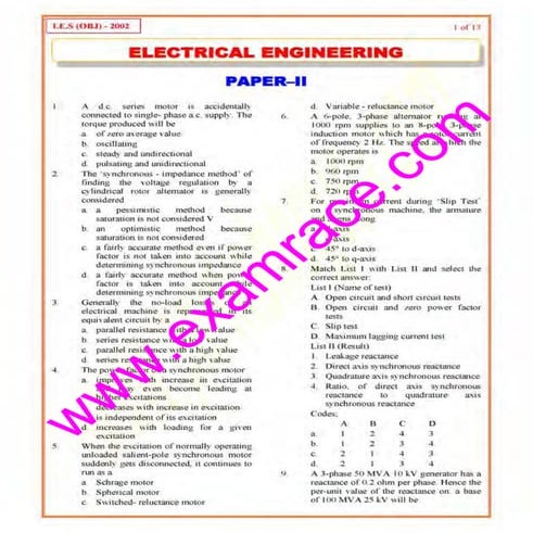 Ies electrical-engineering-paper-2-2002 | PDF