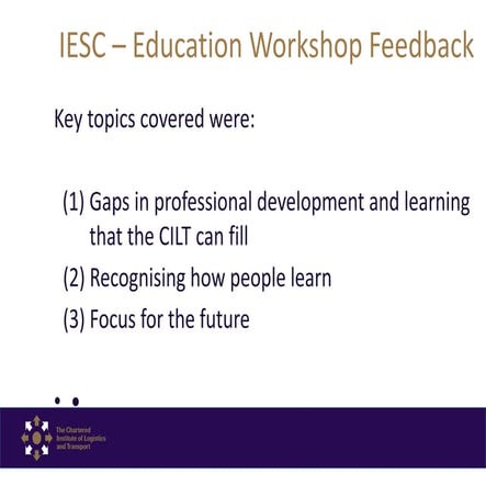 Iesc report into icm | PPTX