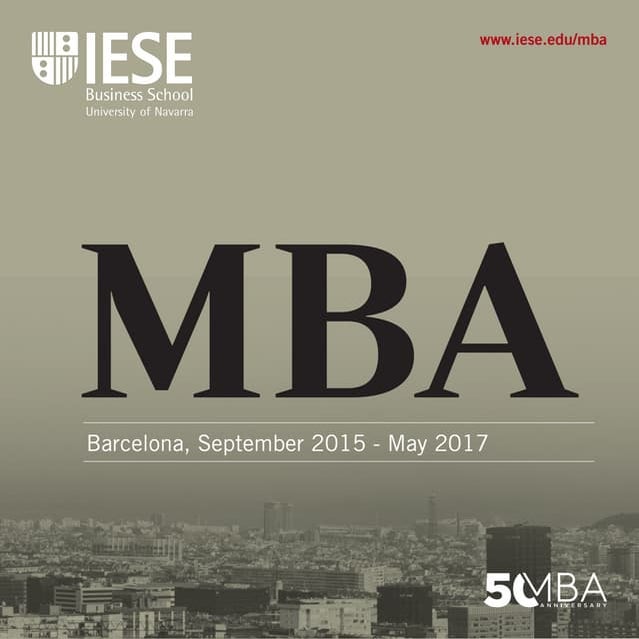 IESE MBA Brochure 2015 | PDF