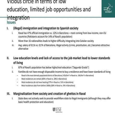 Iese mba team a3 braval social problems at the raval | PPT