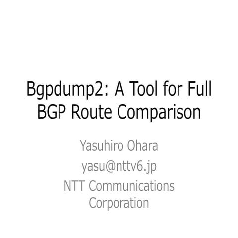 Ietf92 ohara-full-route-compare-tool-2015-03-25-grow | PPT
