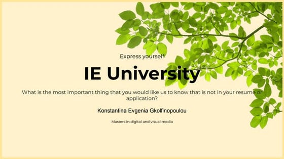 IE Express Yourself Enrico Munari | PPT