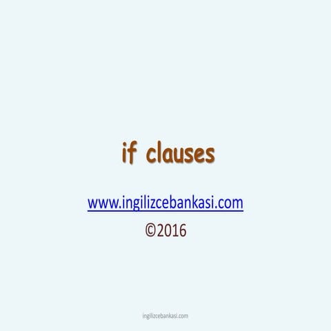 If clauses | PPT