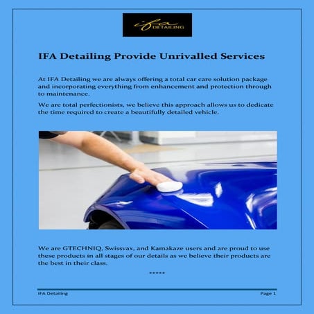 Ifa detailing | PDF