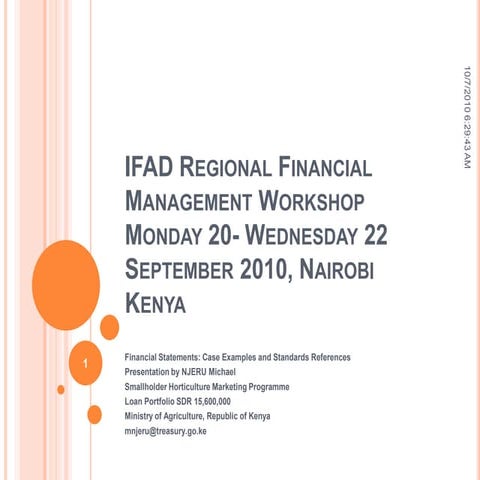 IFAD regional financial management workshop | PPTX