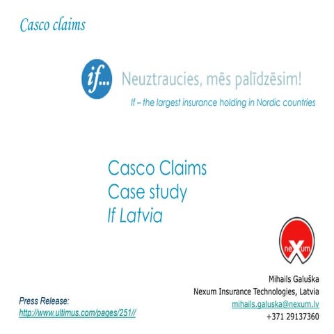 Casco insurance claims handling, If P&C insurance case study | PDF ...