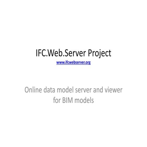 BIMServer for IFC models ( www.ifcwebserver.org) | PDF