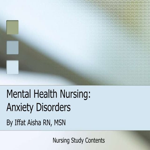 Mental Health Anxiety Disorders | PPT