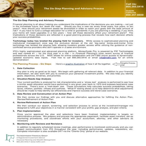 IFG Six Step Advisory Process | PDF
