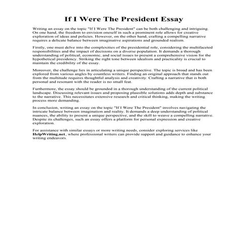 If I Were The President Essay.pdf