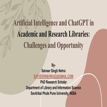 IFLA ARL Hot Topics 2023: Artificial Intelligence and ChatGPT in ...